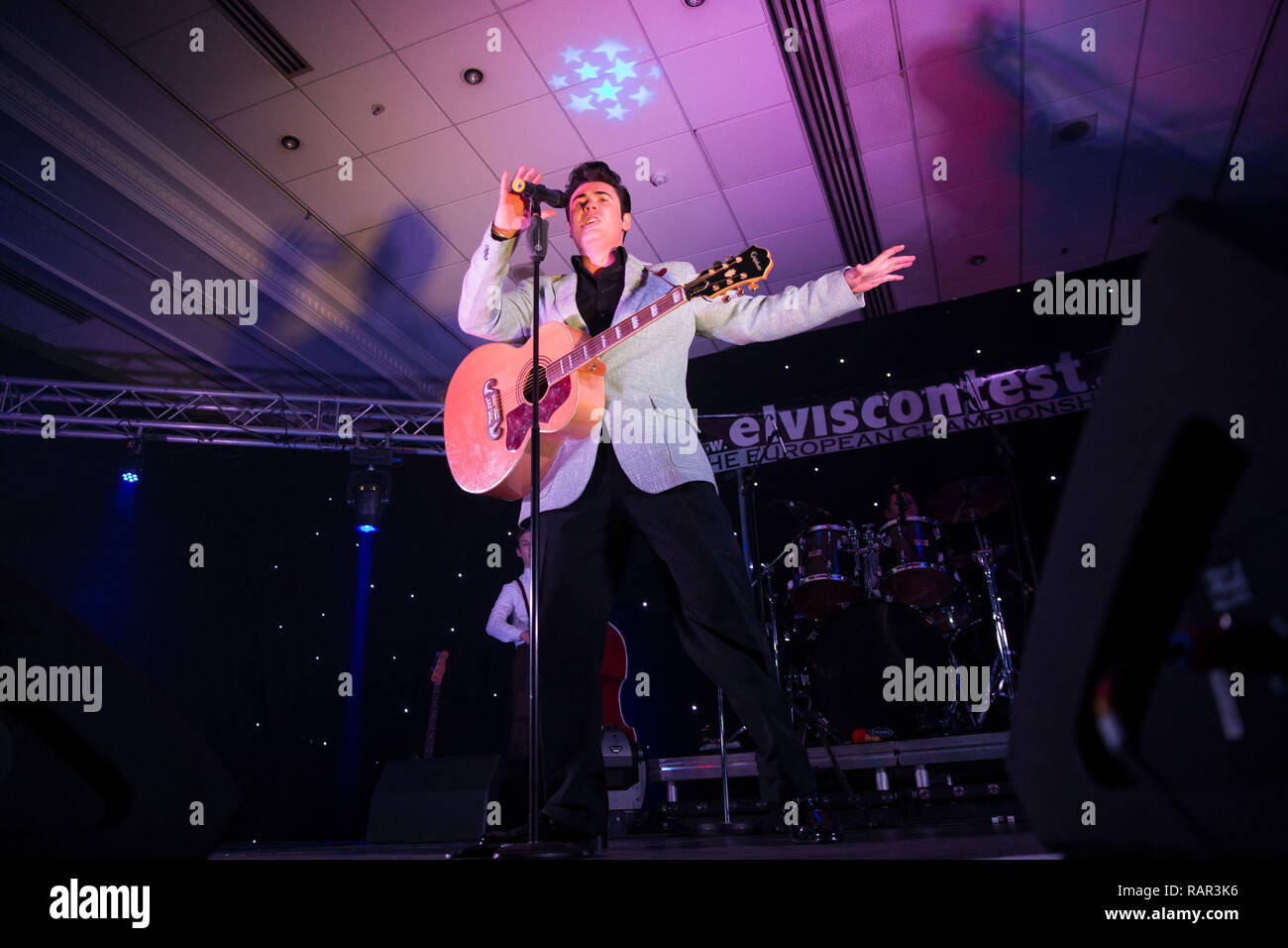 Mark Summers as Elvis performs on stage at Europe's largest annual ...