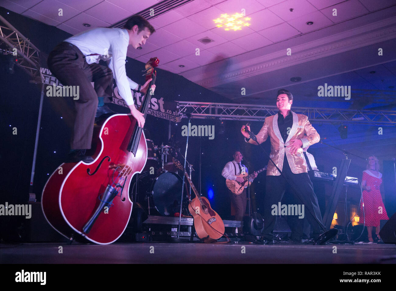 Mark Summers as Elvis (right) performs on stage at Europe's largest ...