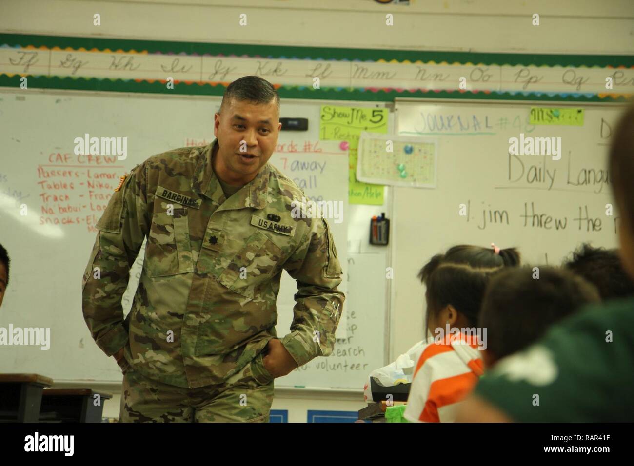 U.S. Army Lt. Col. Richard Barcinas, a Guam middle school teacher and ...