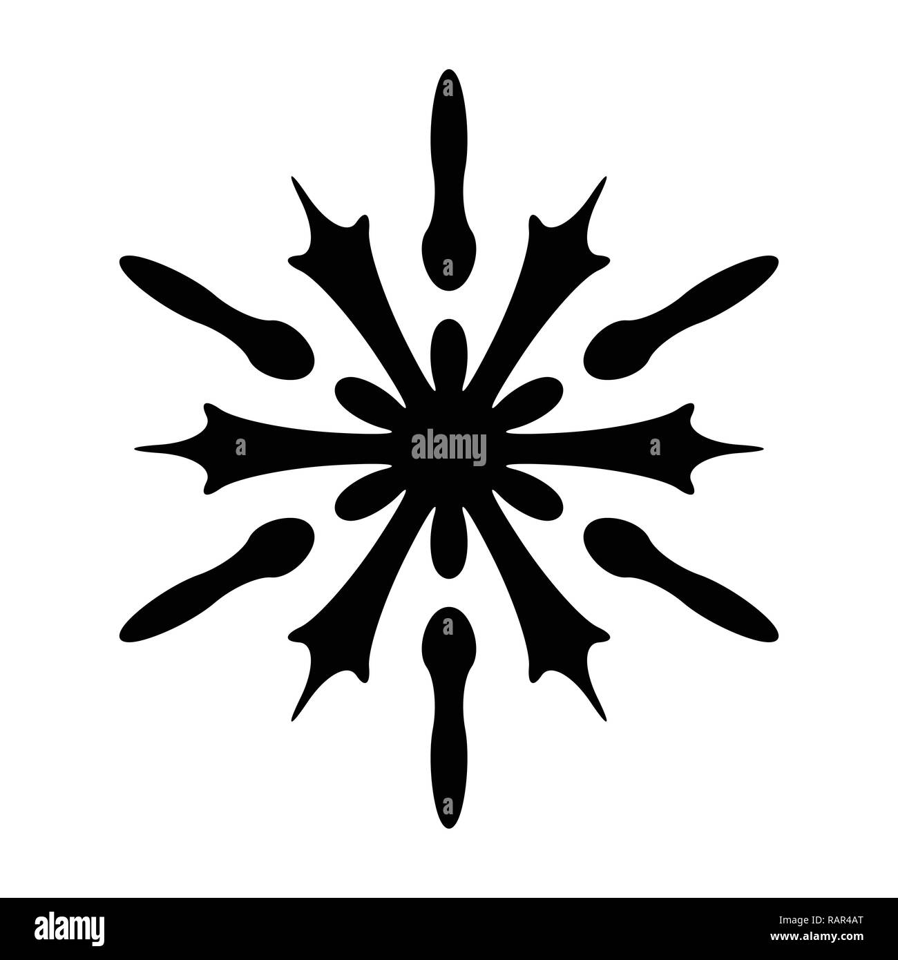 Simple Snowflake Isolated Stock Vector Image & Art - Alamy