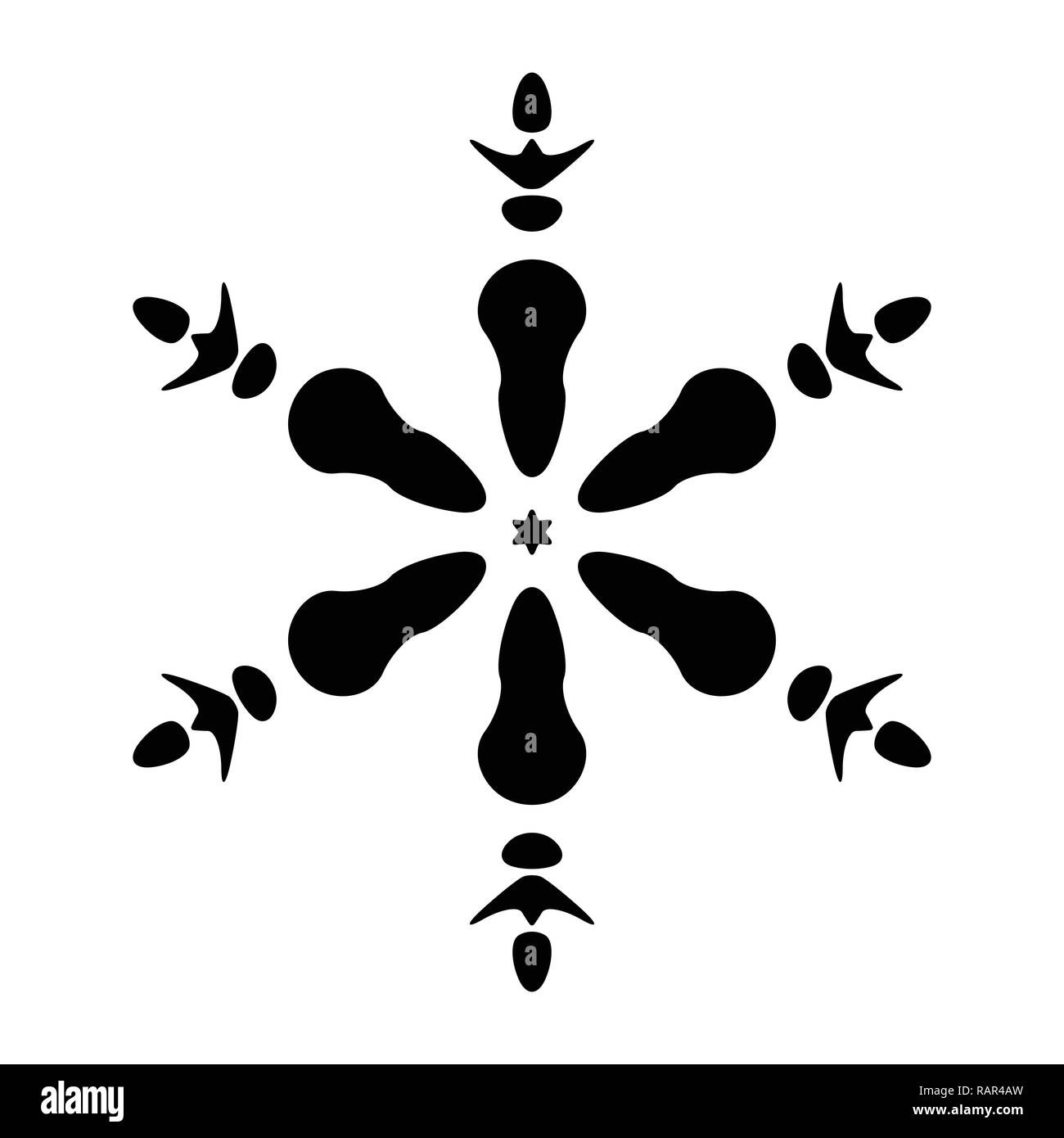 Simple Snowflake Isolated Stock Vector Image & Art - Alamy