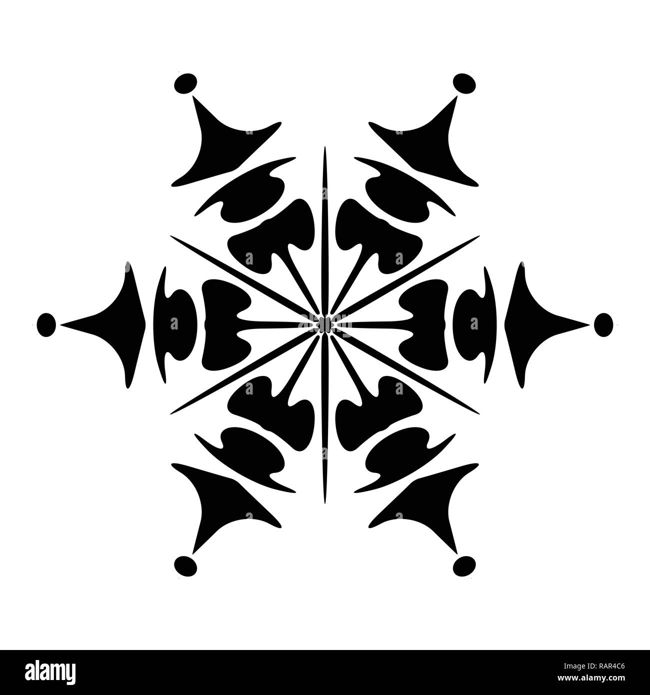 Simple Snowflake Isolated Stock Vector Image & Art - Alamy