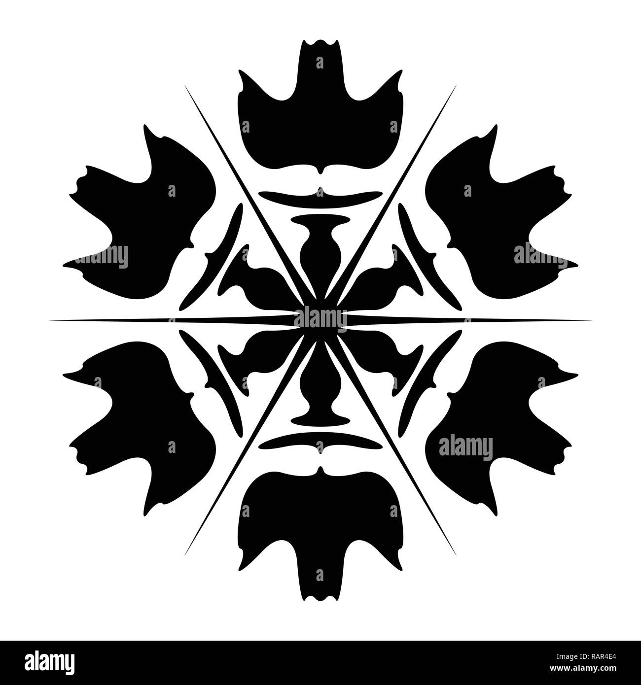 Simple Snowflake Isolated Stock Vector Image & Art - Alamy