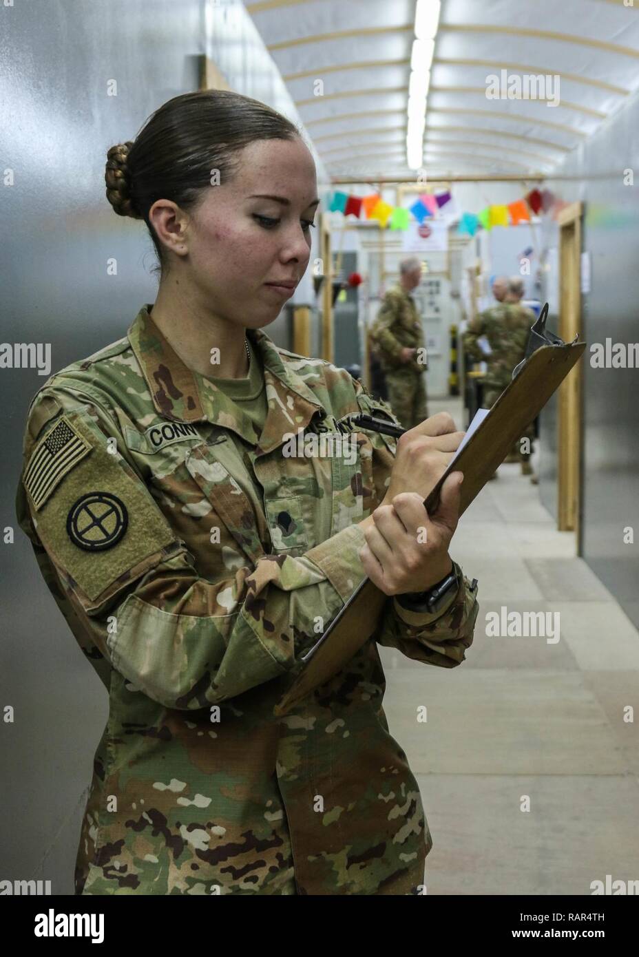 U.S. Army Spc. Katelyn Conn, a healthcare specialist with Headquarters ...