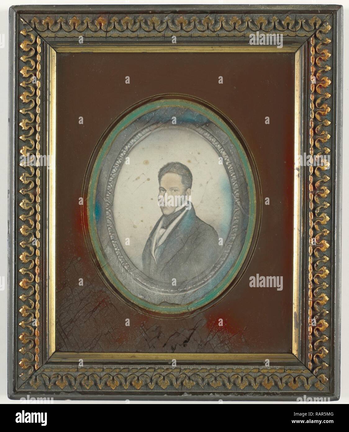 Miniature Portrait of a man, Anonymous, c. 1840 - c. 1860. Reimagined ...