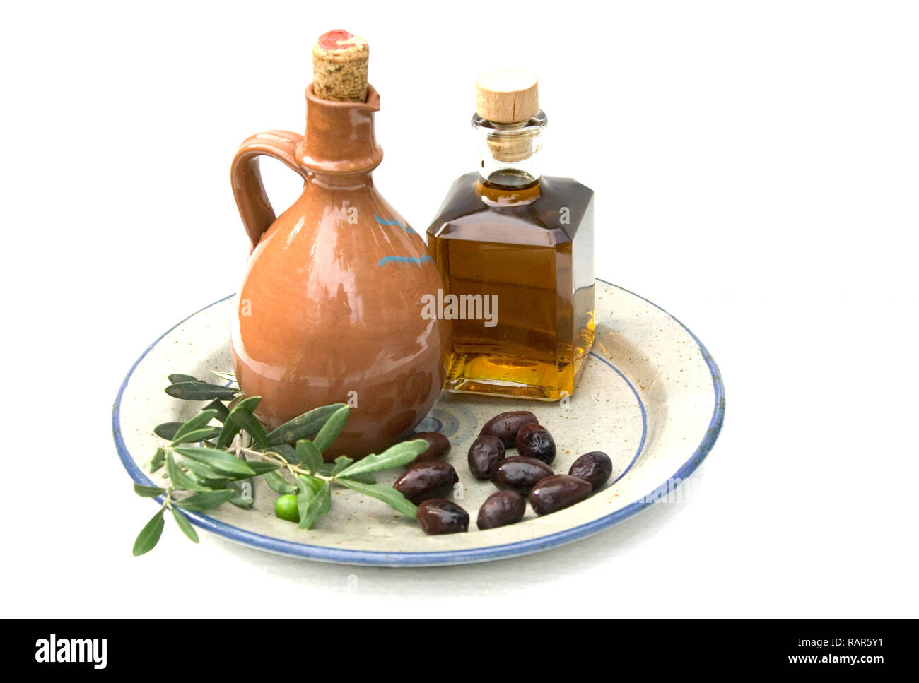 Colorful olives olive oil Cut Out Stock Images & Pictures - Alamy