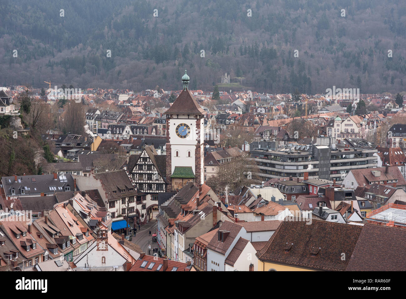 Freiburg im Breisgau, cityscape from the beautiful city in southern ...