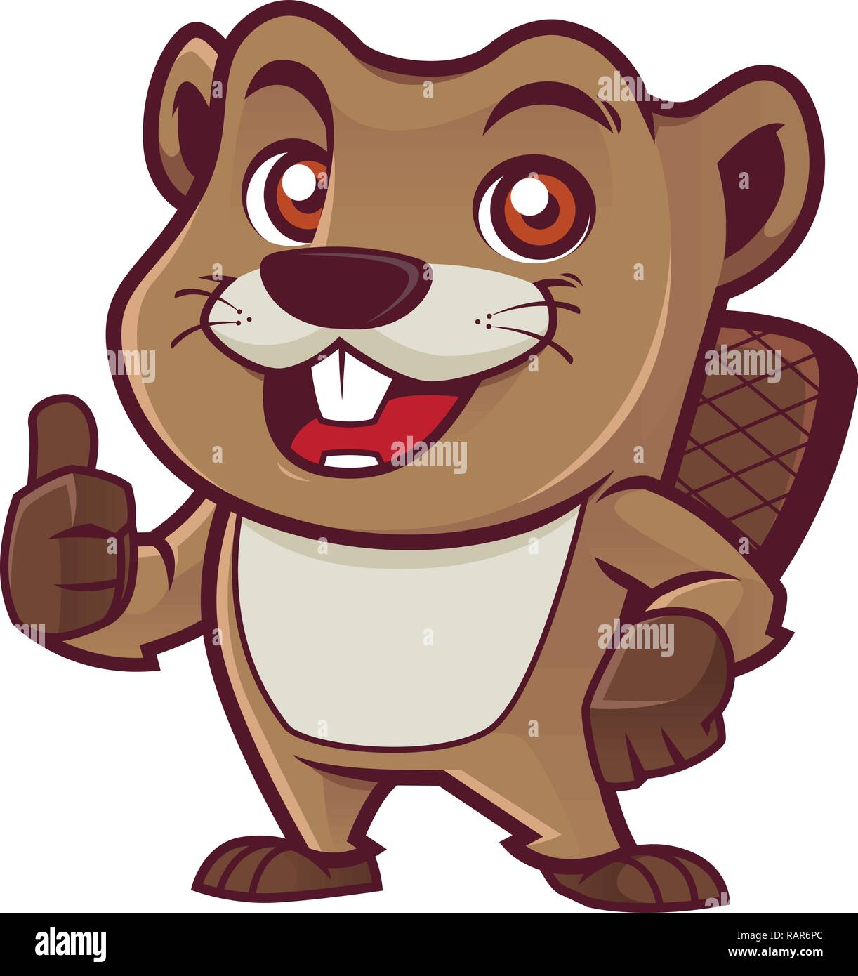 Beaver Mascot on White Stock Vector Image & Art - Alamy