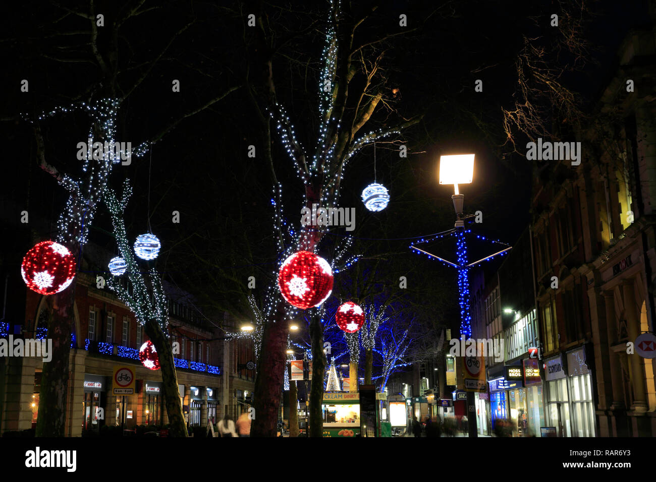 Peterborough city centre night hi-res stock photography and images - Alamy