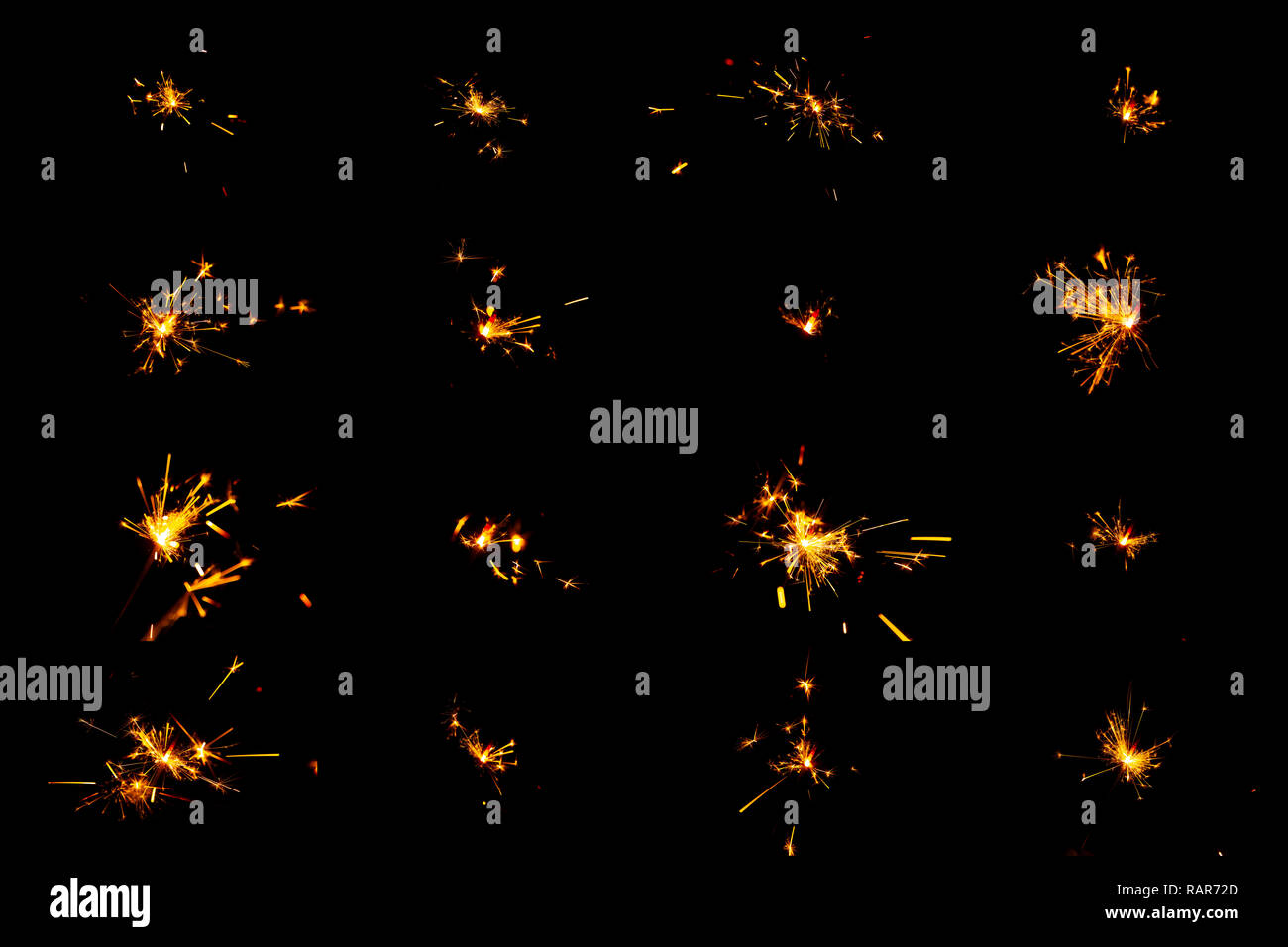 set of fire sparking of firework for effect collection pack 1 Stock ...