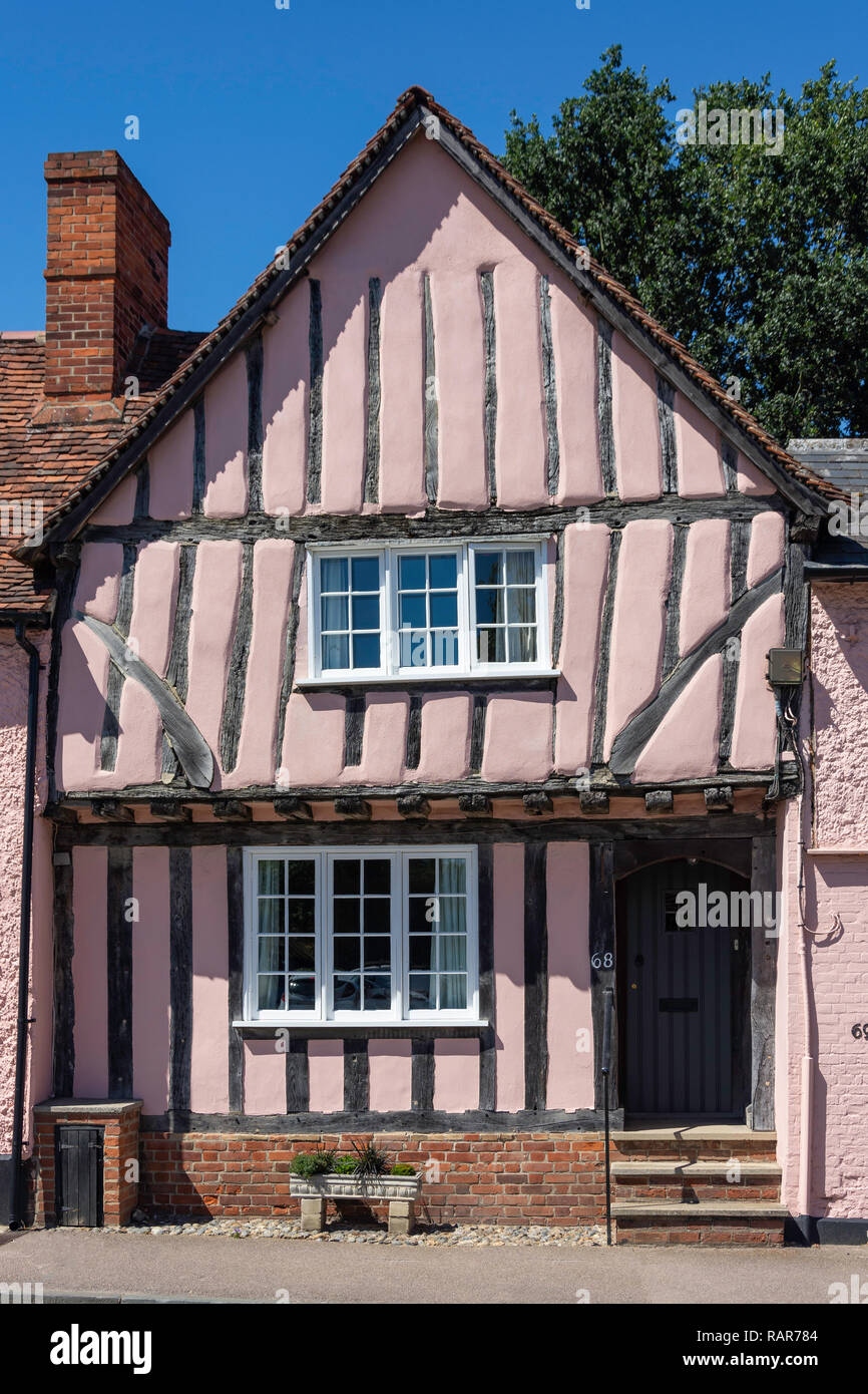 Period timber-framed house, Church Street, Lavenham, Suffolk, England ...