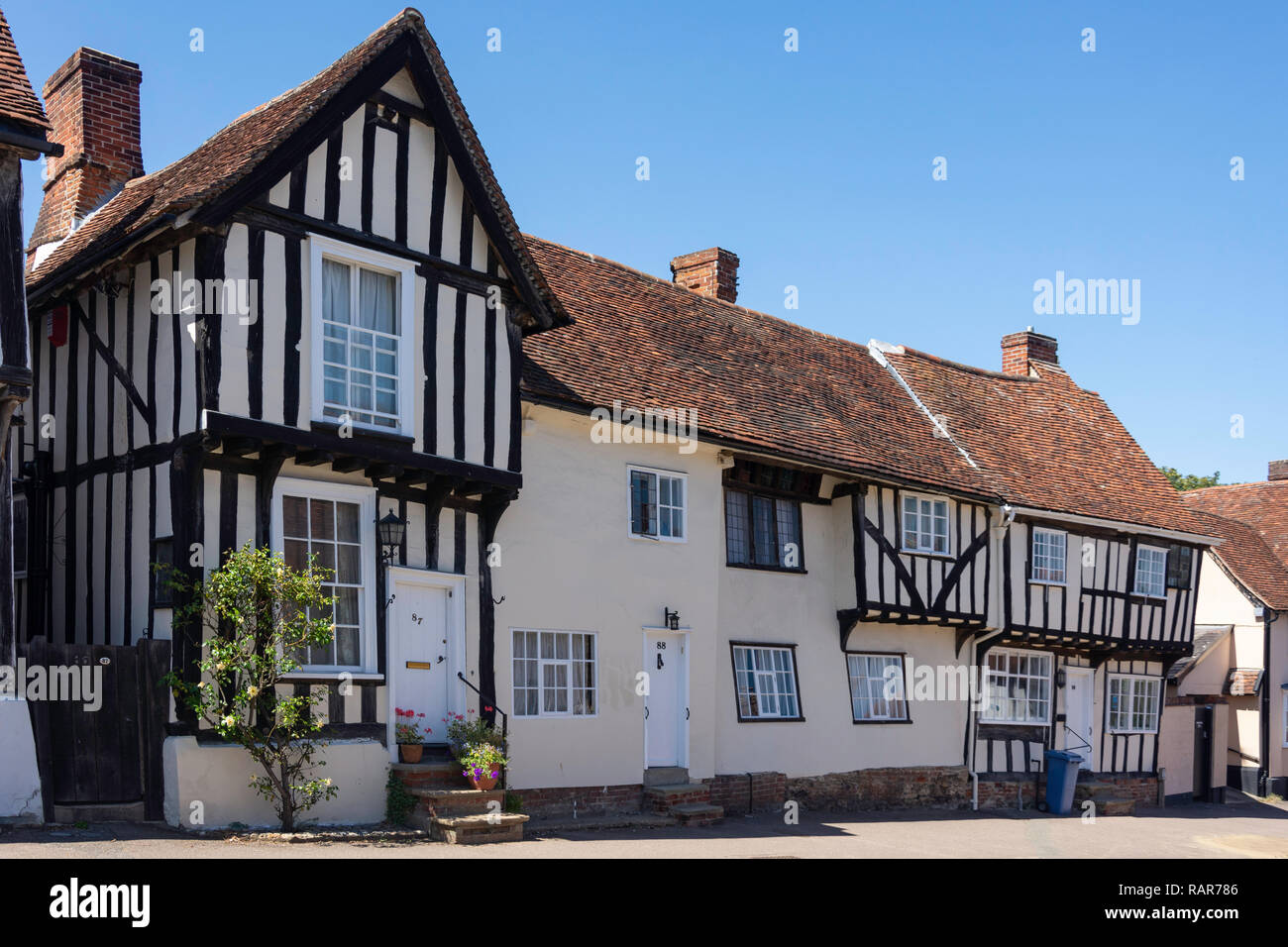 Lavenham street church hi-res stock photography and images - Alamy