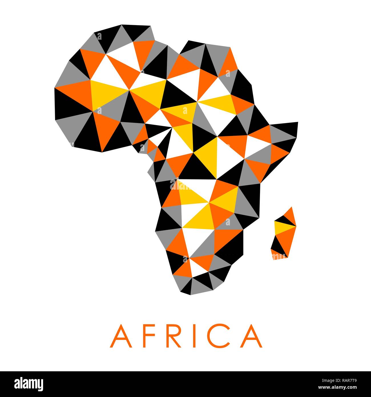 Africa low-poly modern style vector map. Simple graphics Stock Vector ...