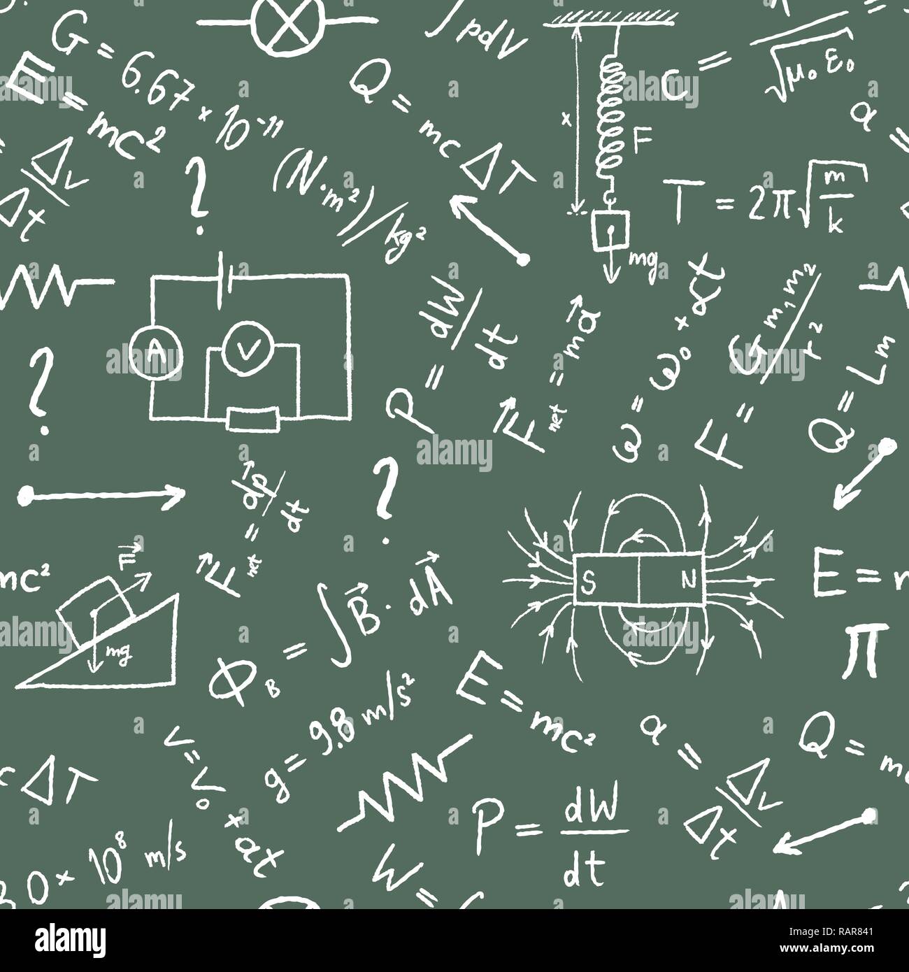 Seamless math symbols vector background hi-res stock photography and ...