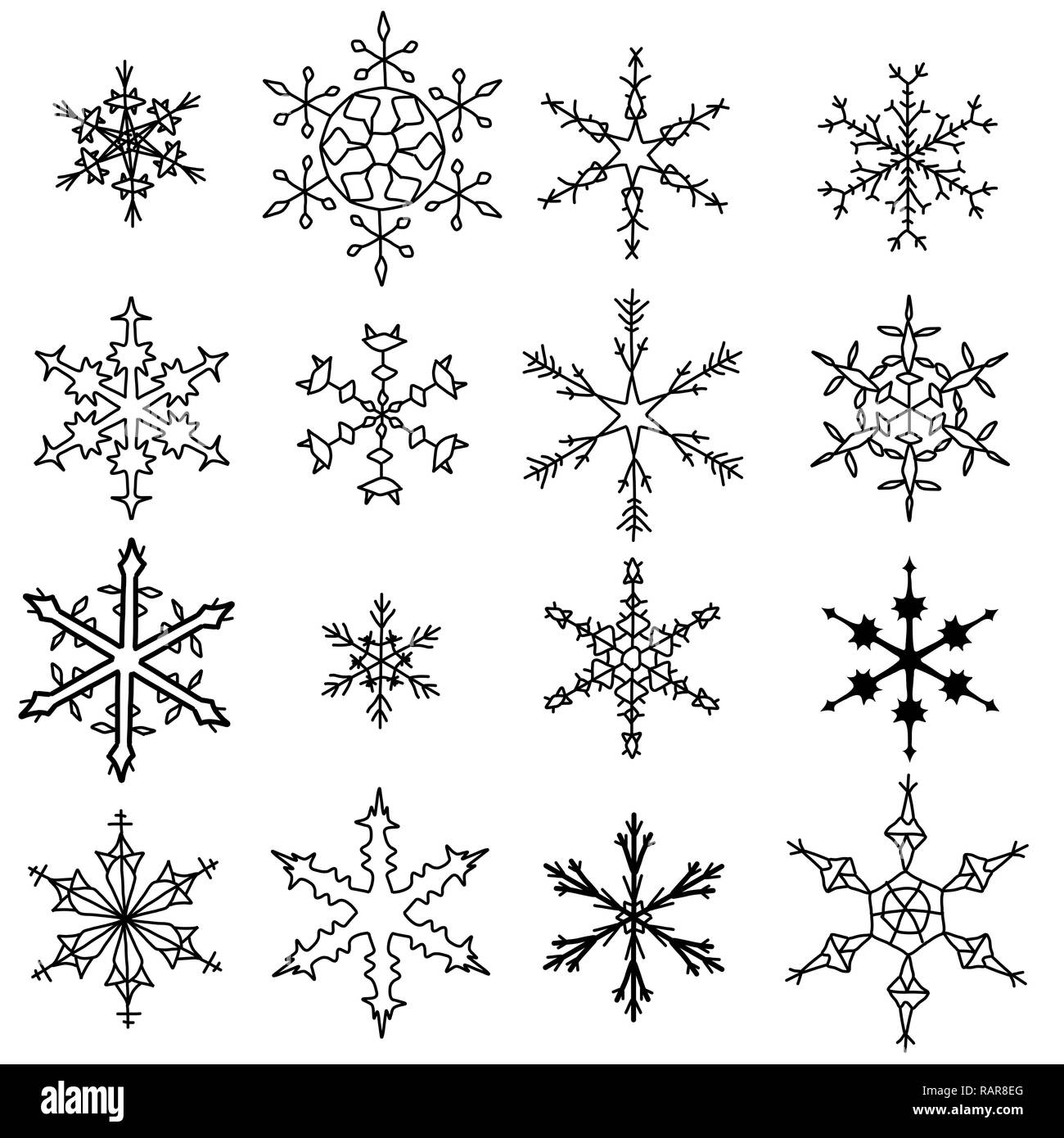 Winter holiday symbols Black and White Stock Photos & Images - Alamy