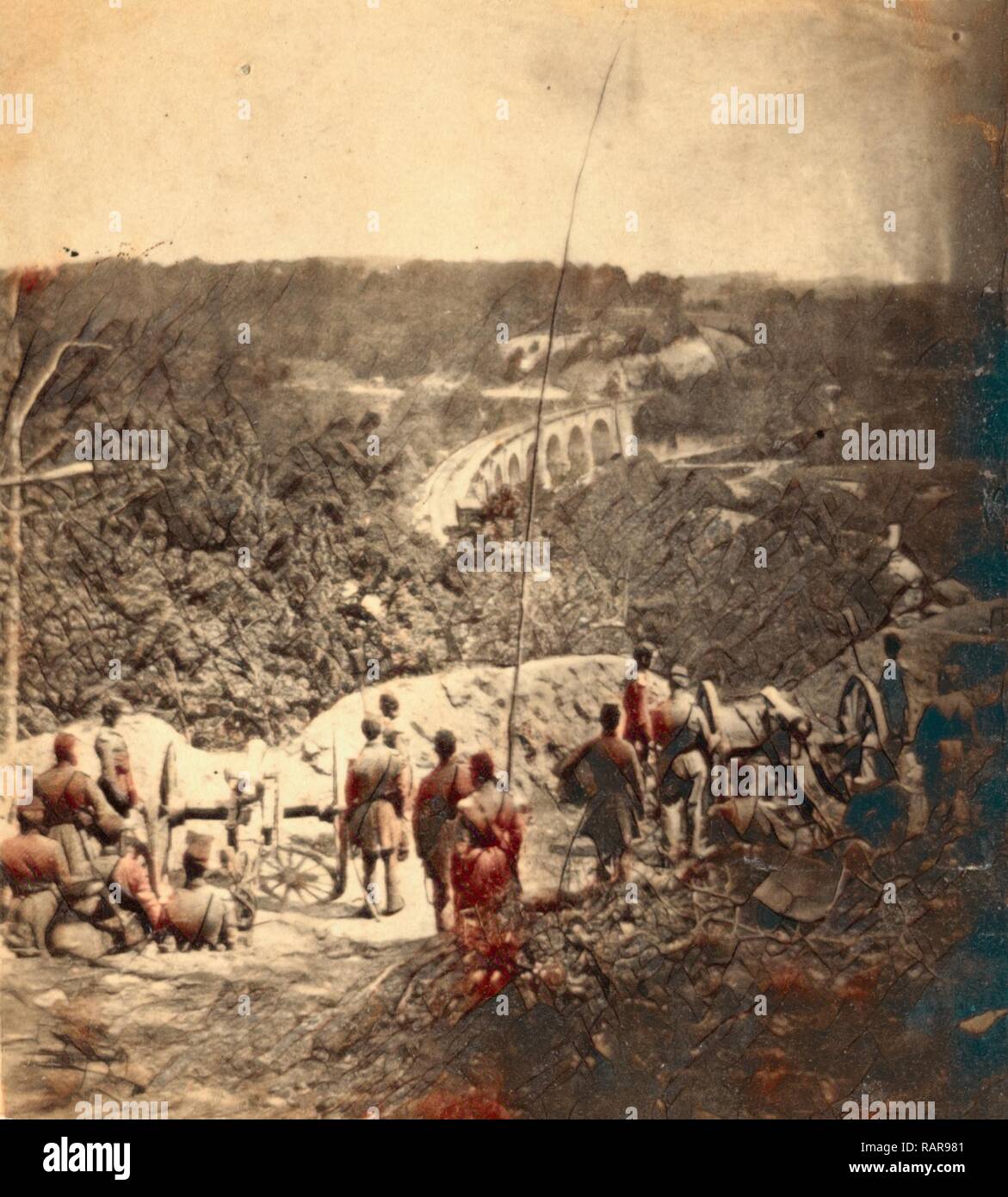 Intrenchment at (?) Relay House, B & O R.R., Mass. Regiment(?), USA, US ...