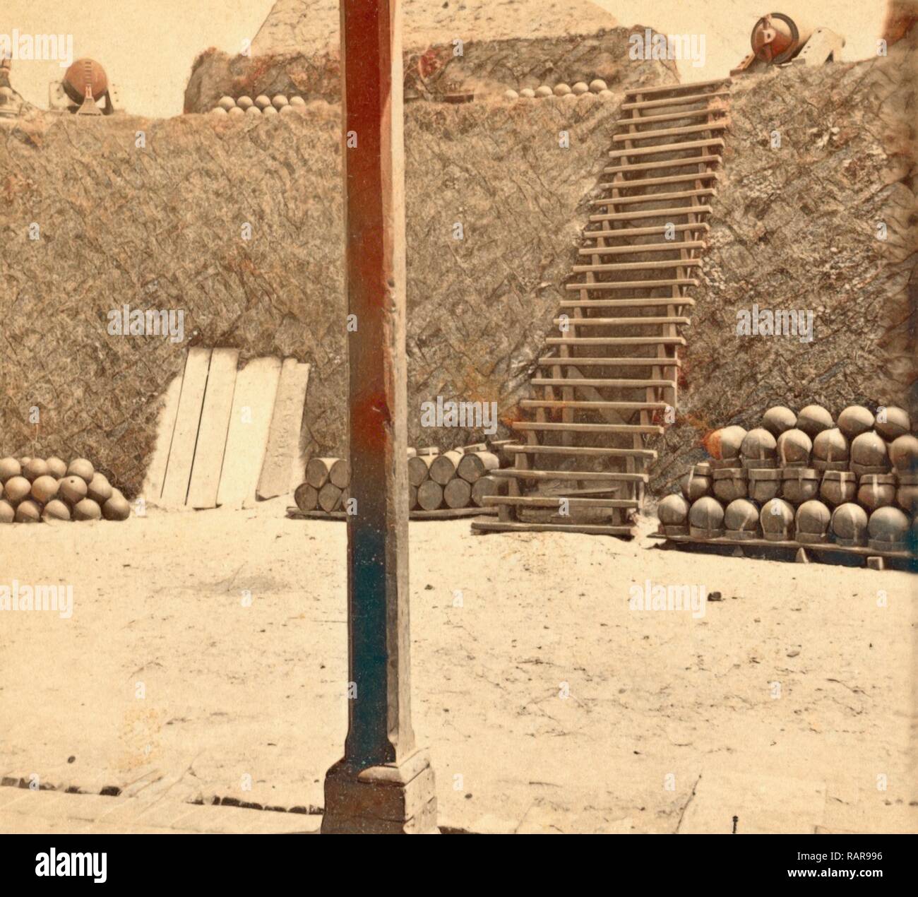 Interior view of Castle Pickney, Charleston Harbor, S.C. Showing the ...