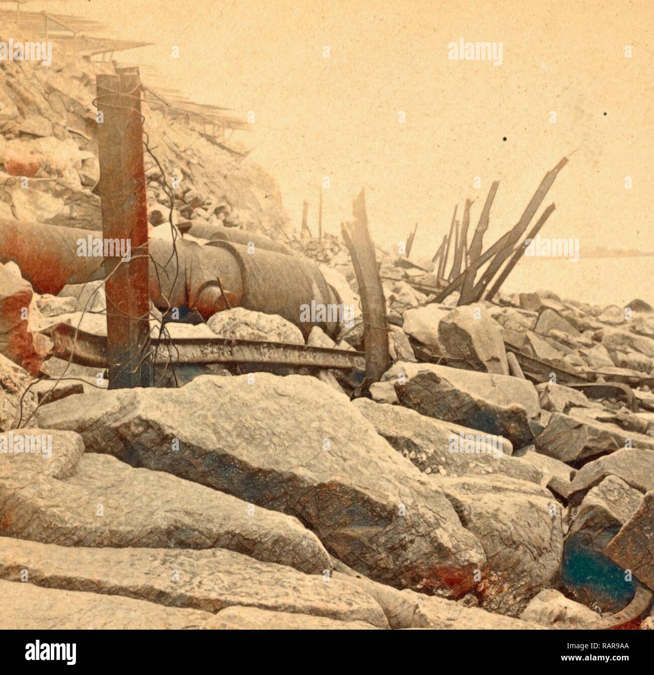 View of Fort Sumpter (i.e. Sumter), showing the debris, shot, shell ...