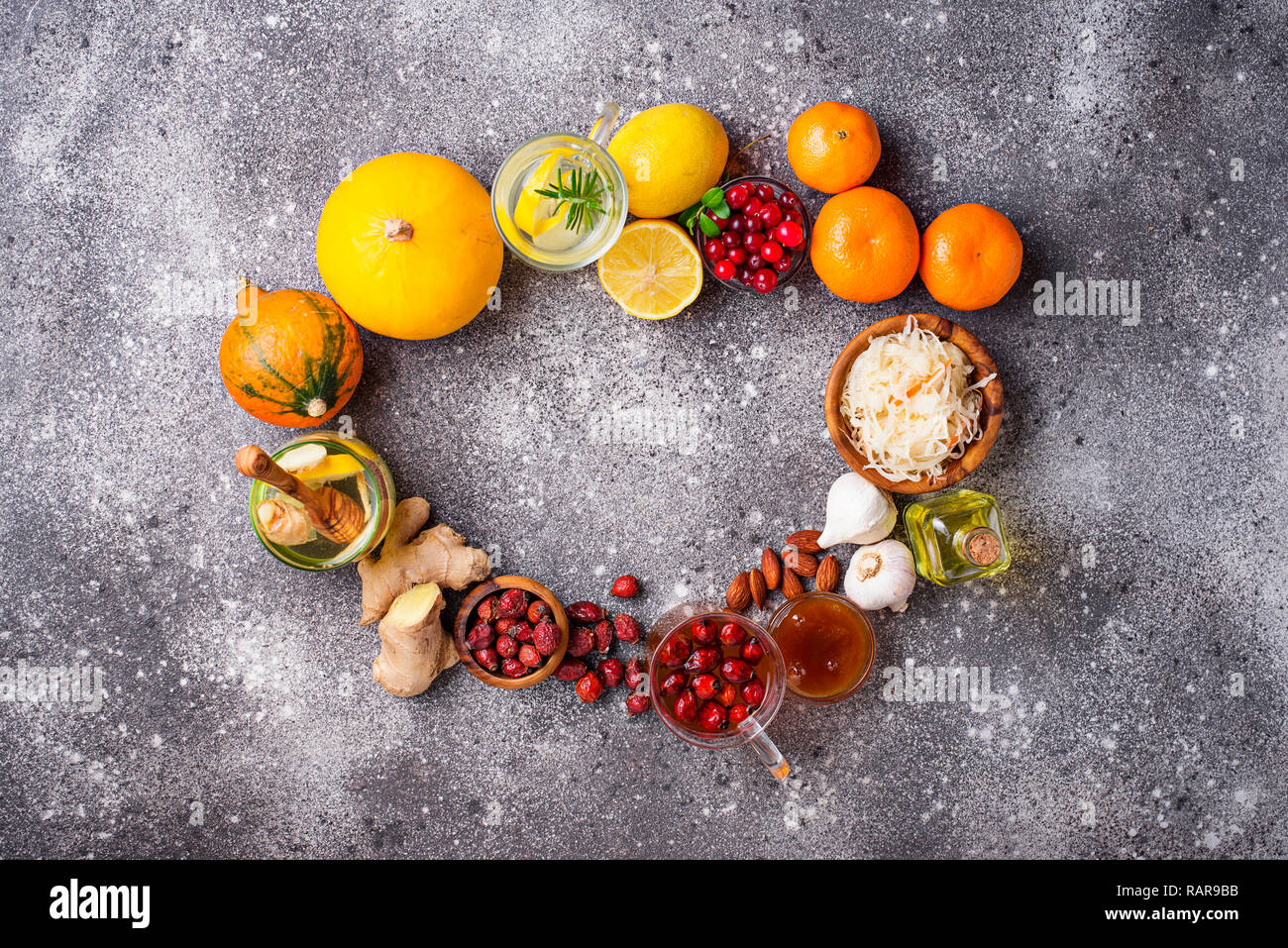 Healthy products for Immunity boosting Stock Photo - Alamy