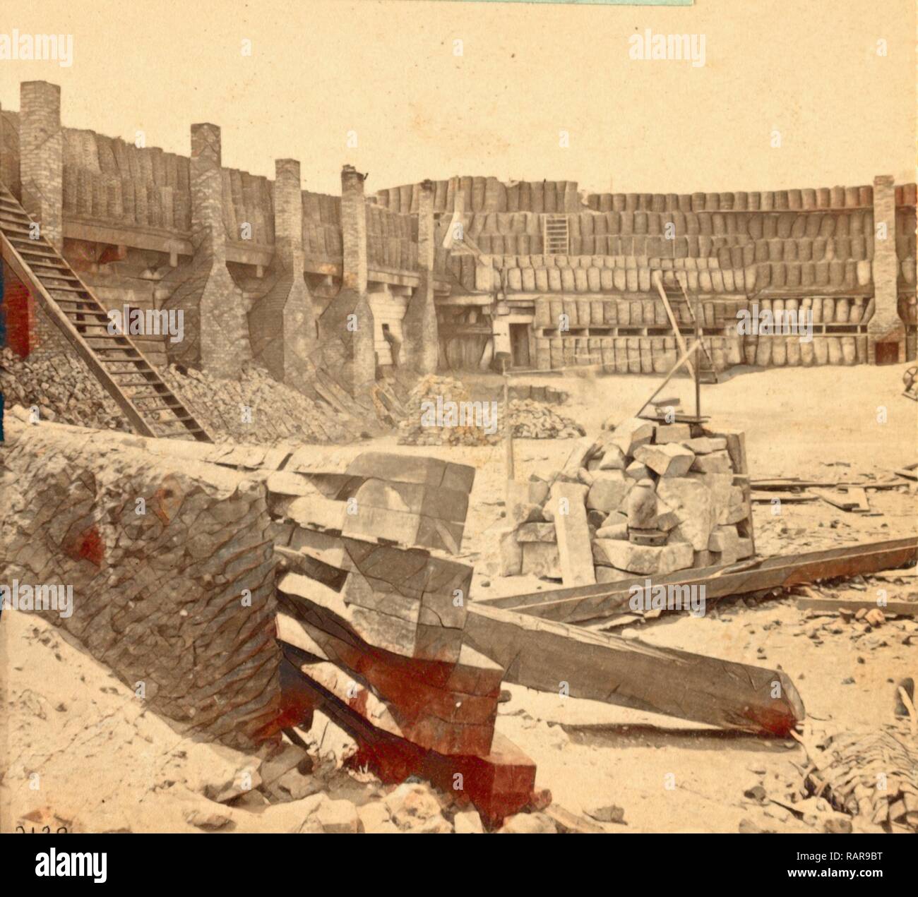 Interior of Fort Sumpter (i.e. Sumter), S.C., looking south, showing ...