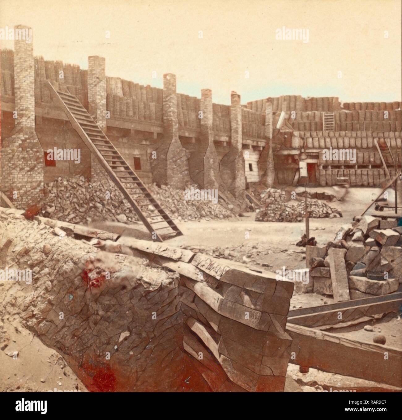 Interior of Fort Sumpter (i.e. Sumter), Charleston Harbor, S.C. Fort ...