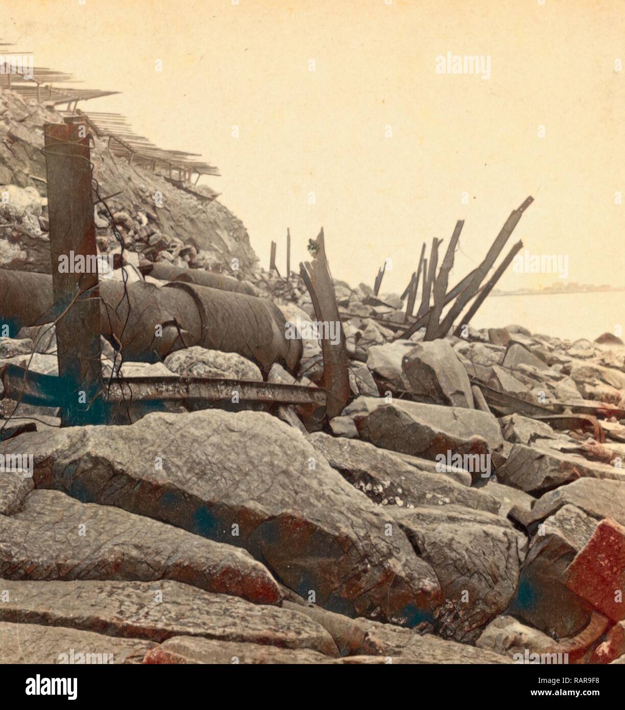 Sea face of Fort Sumpter (i.e. Sumter), shewing (i.e. showing) broken ...