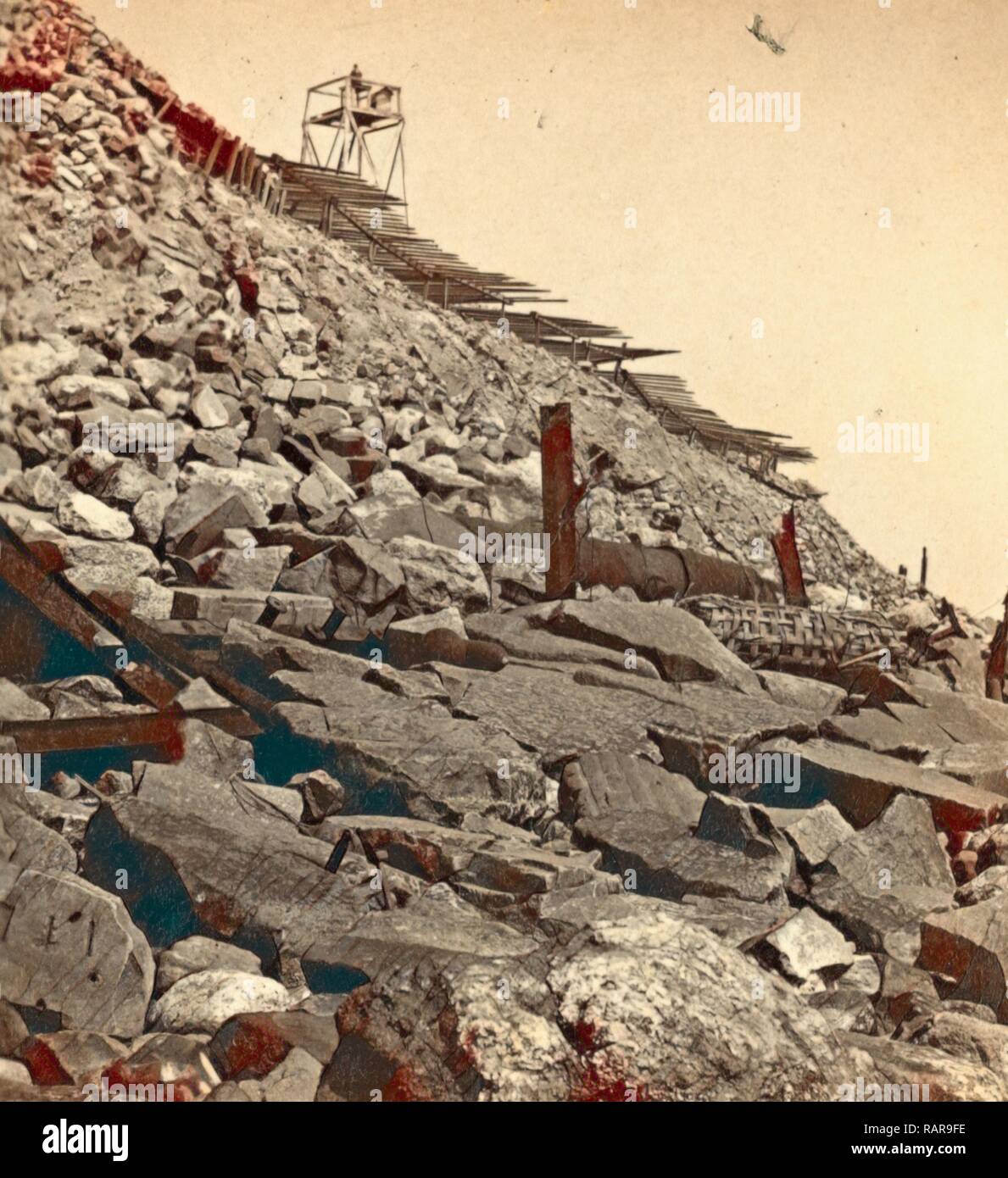 Sea face of Fort Sumpter (i.e. Sumter), shewing (i.e. showing) light ...