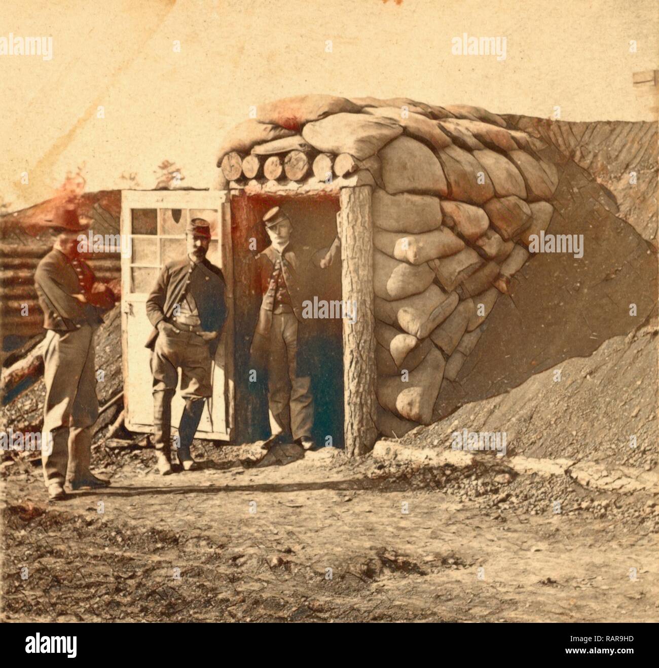 Bomb proof quarters at Ft. Burnham. The sides and top are 7 feet thick ...