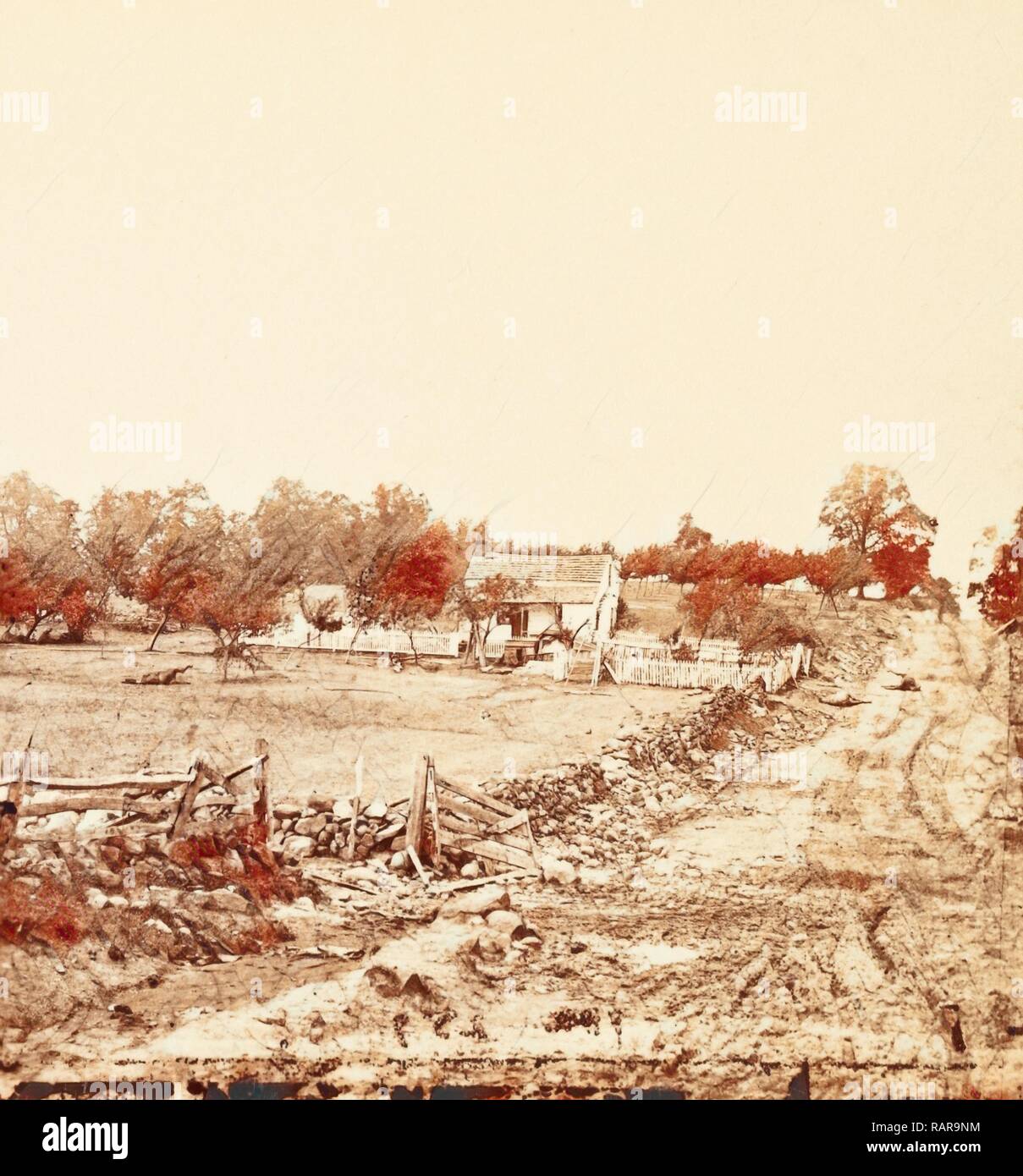 General Meade's Headquarters at Gettysburg, US, USA, America, Vintage ...