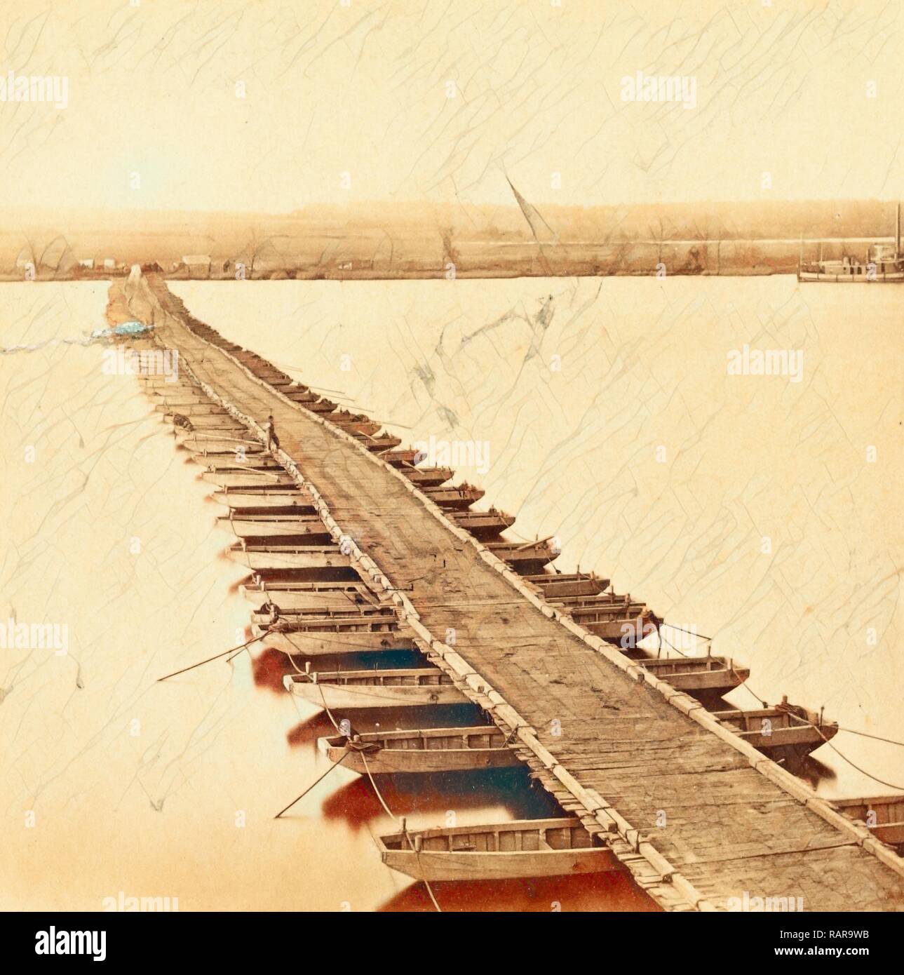 View of James River pontoon bridge, from south side, above Jones ...