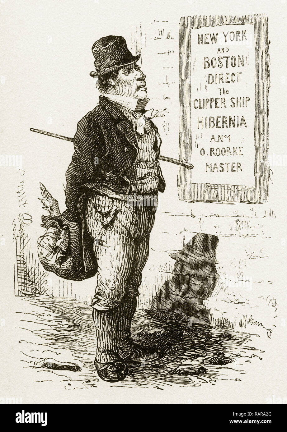 Emigration poster victorian hi-res stock photography and images - Alamy