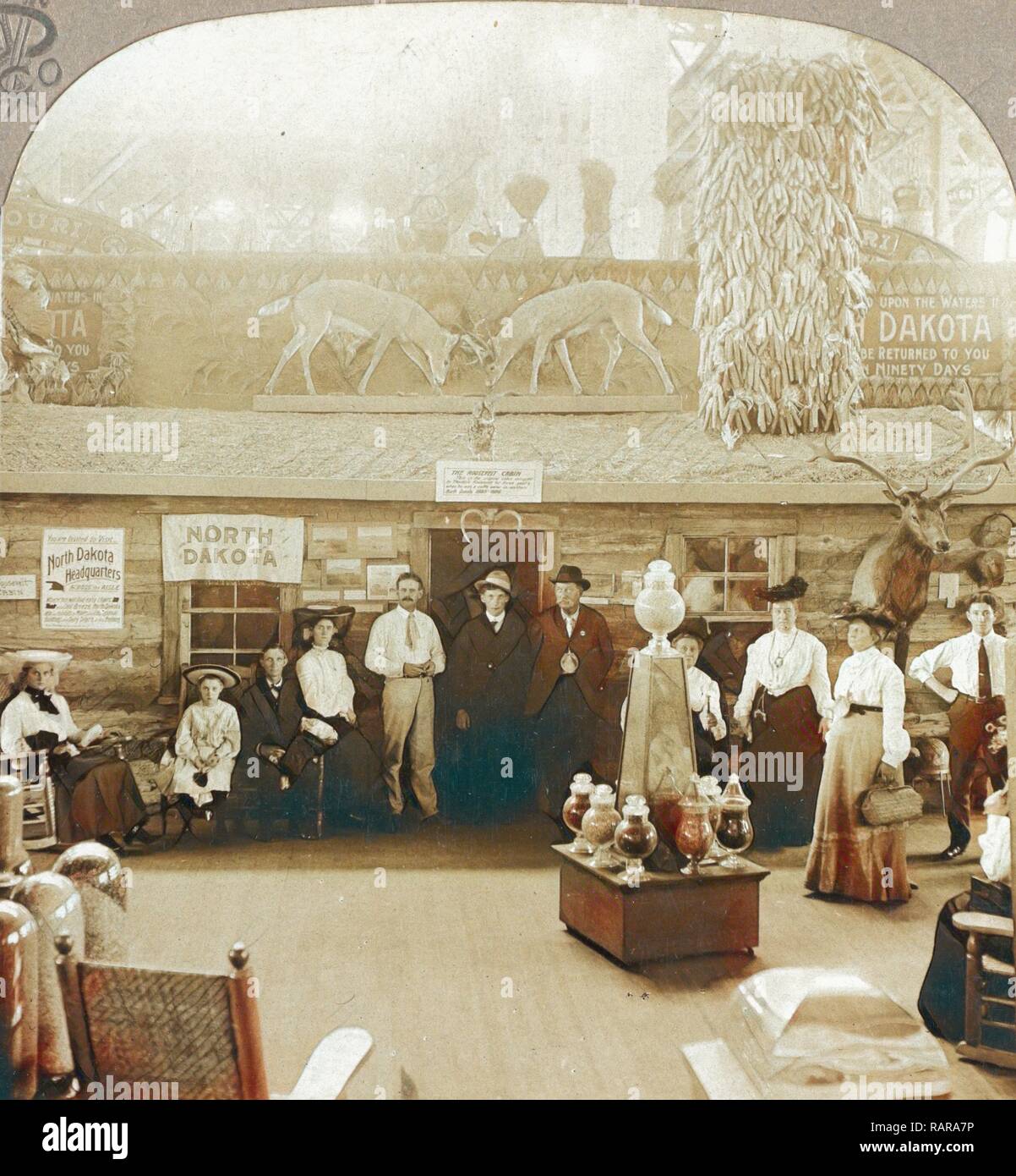 Pres. Roosevelt's log cabin, N. Dakota exhibit, Agricultural Building ...