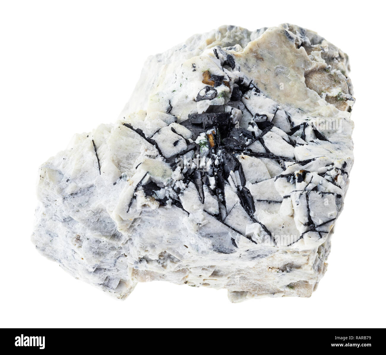 macro photography of natural mineral from geological collection - black ...