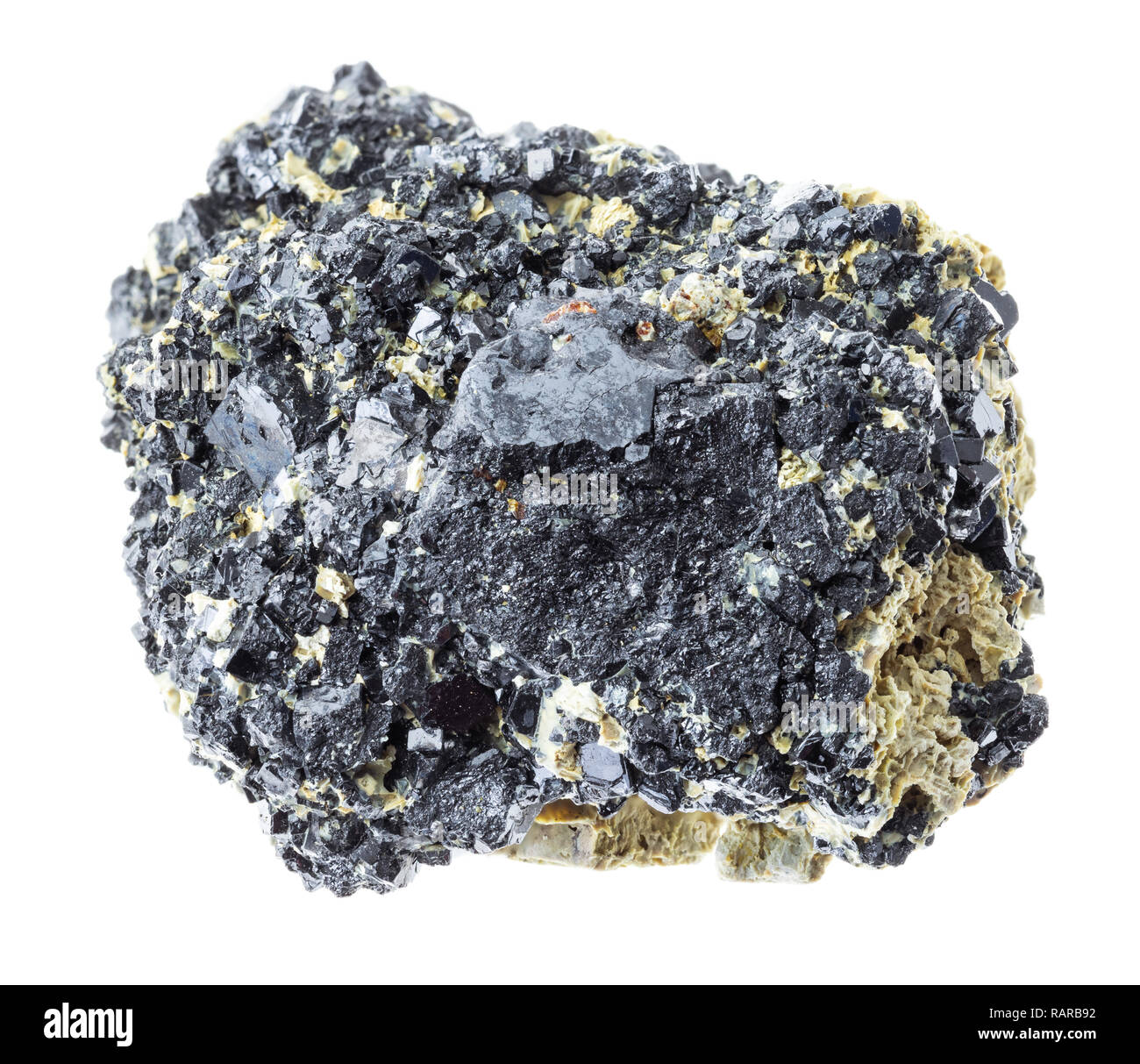 macro photography of natural mineral from geological collection - rough ...