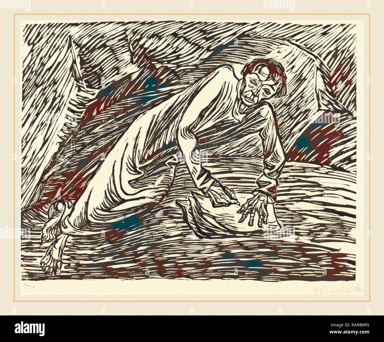 Ernst Barlach, The Writing Prophet (Saint John on Patmos), German, 1870 ...
