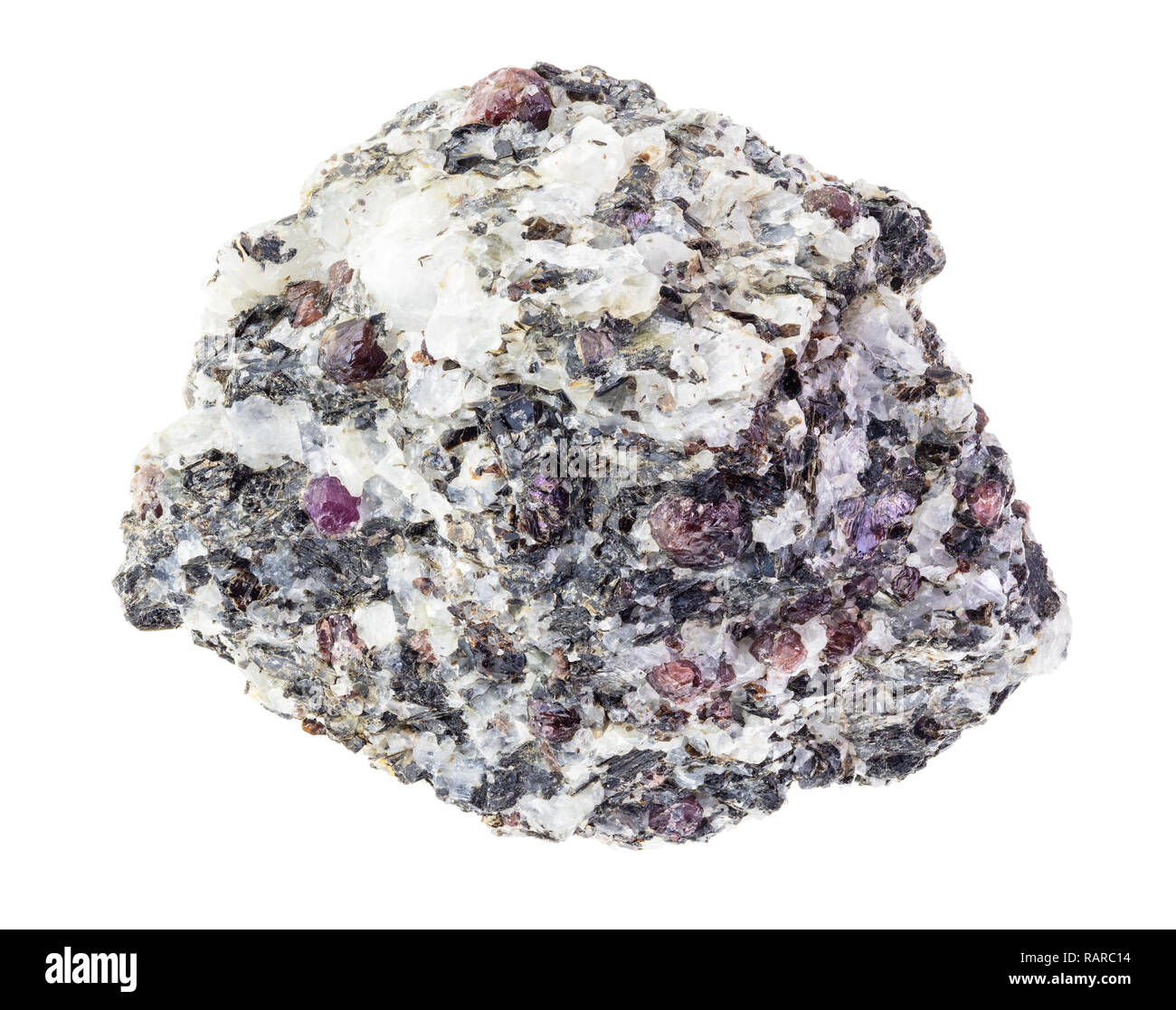Corundum mineral rock sample Cut Out Stock Images & Pictures - Alamy