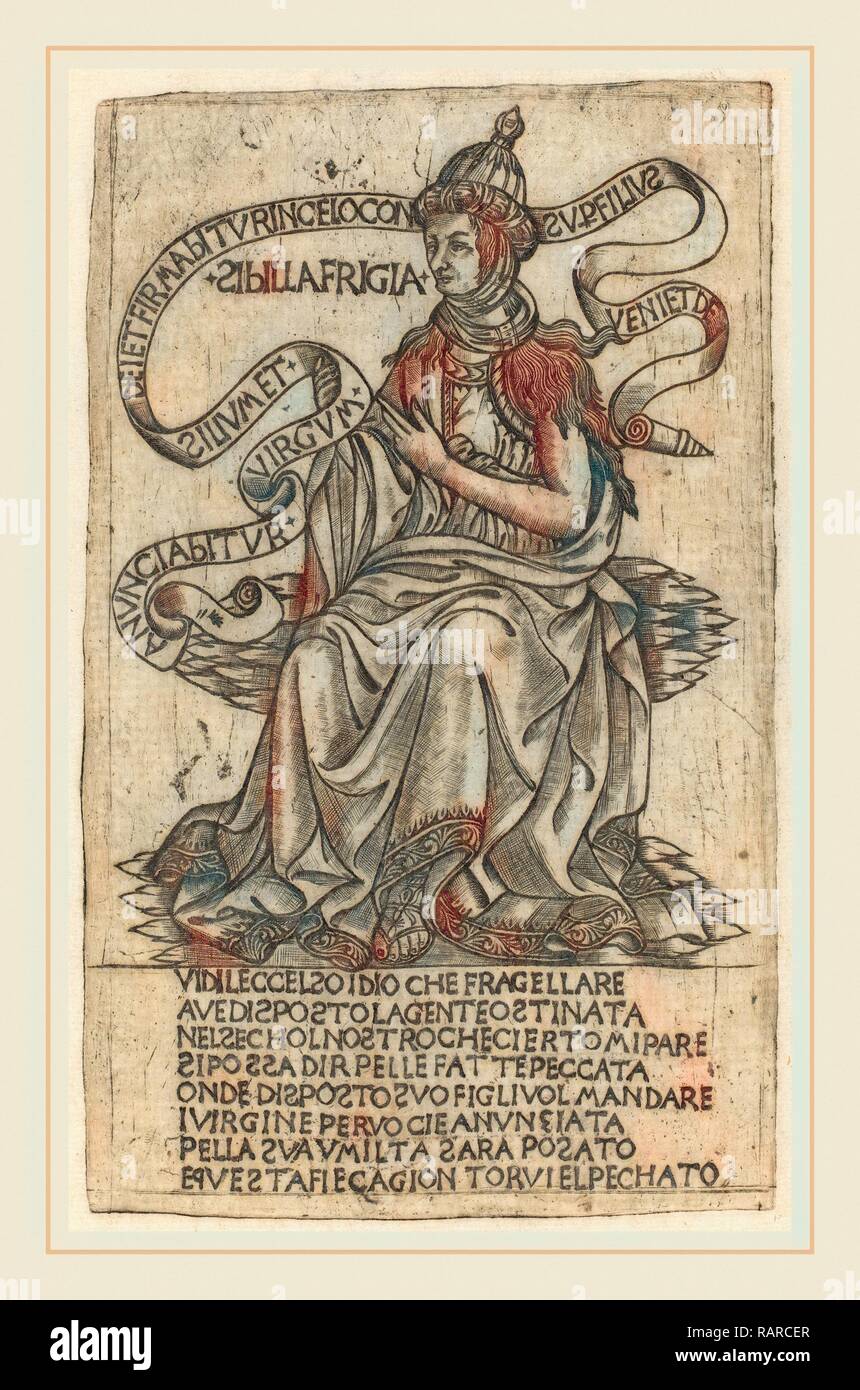 after Baccio Baldini, Phrygian Sibyl, early 15th century, engraving ...