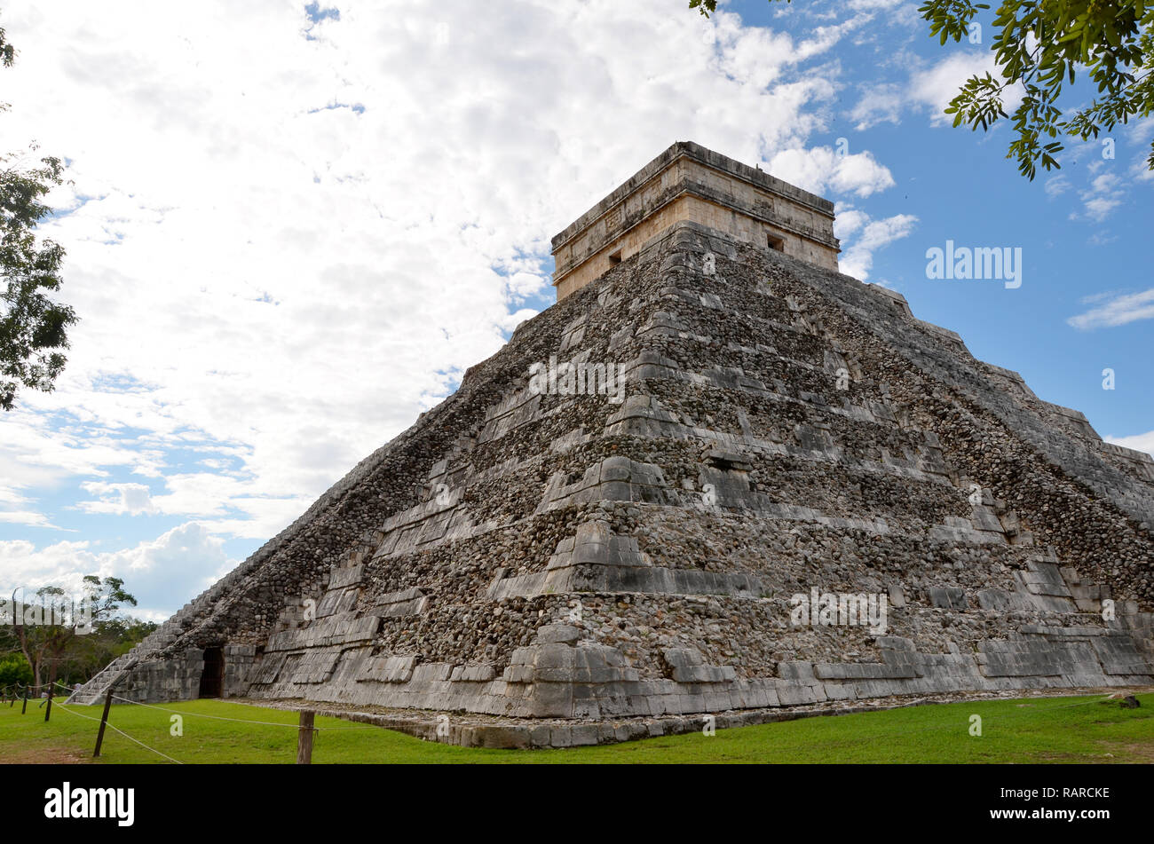 The Pyramid of Kukulkan at Chichen Itza in Mexico, one of the New Seven ...