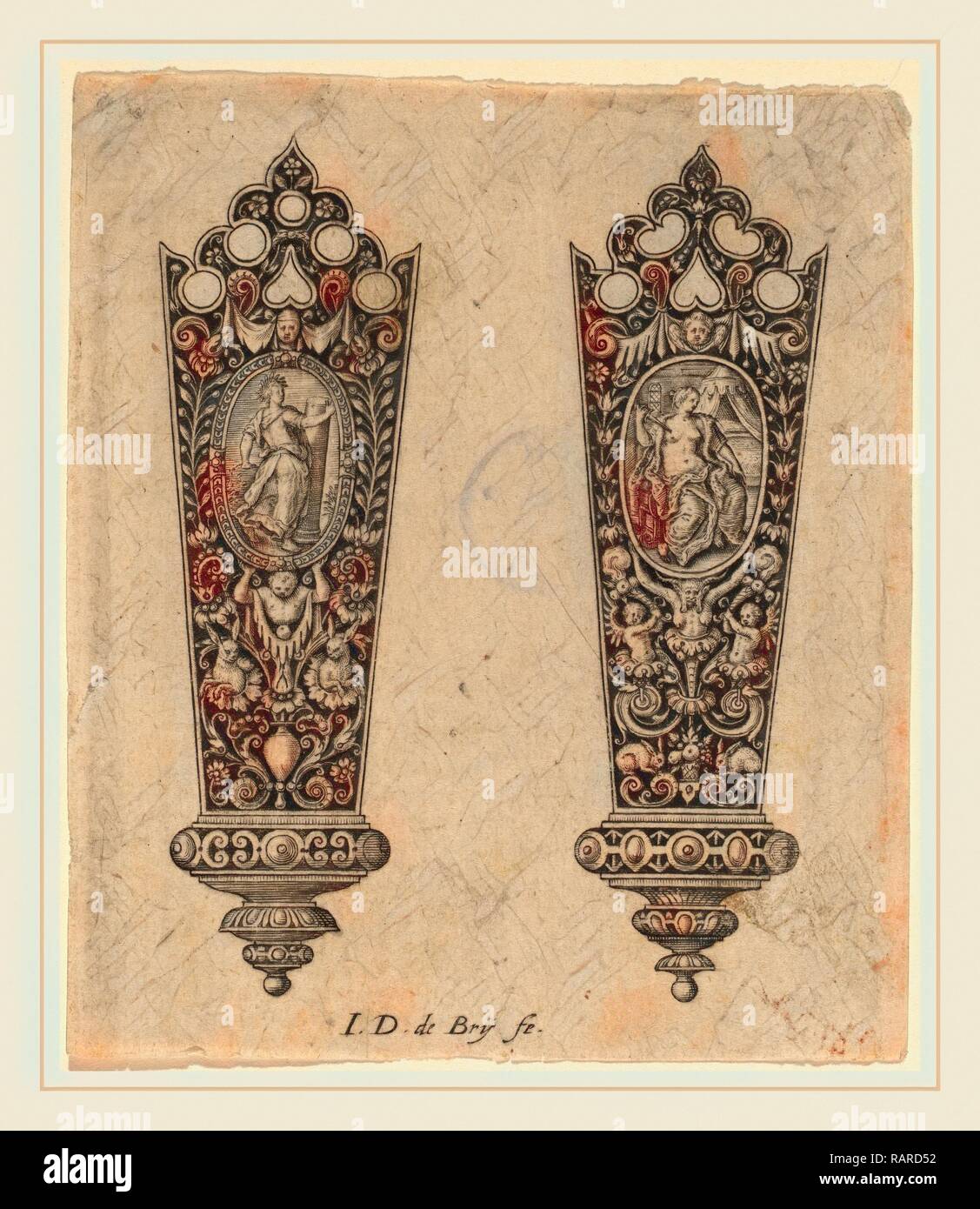 Theodor de Bry (Flemish, 1528-1598), Ornament for Knife Handle ...