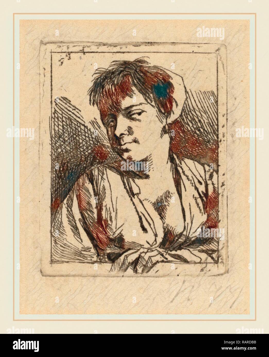 Cornelis Bega (Dutch, 1631-1632-1664), Bust of a Young Woman, etching ...