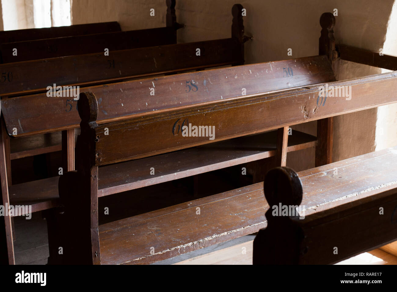 Church benches hi-res stock photography and images - Alamy