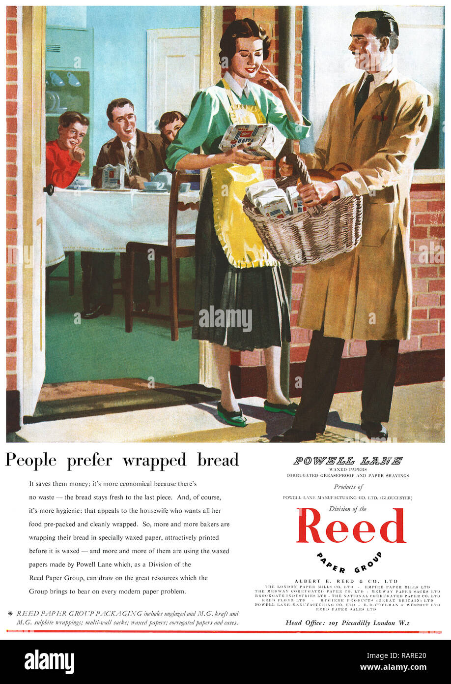 1950s advertising family hi-res stock photography and images - Alamy