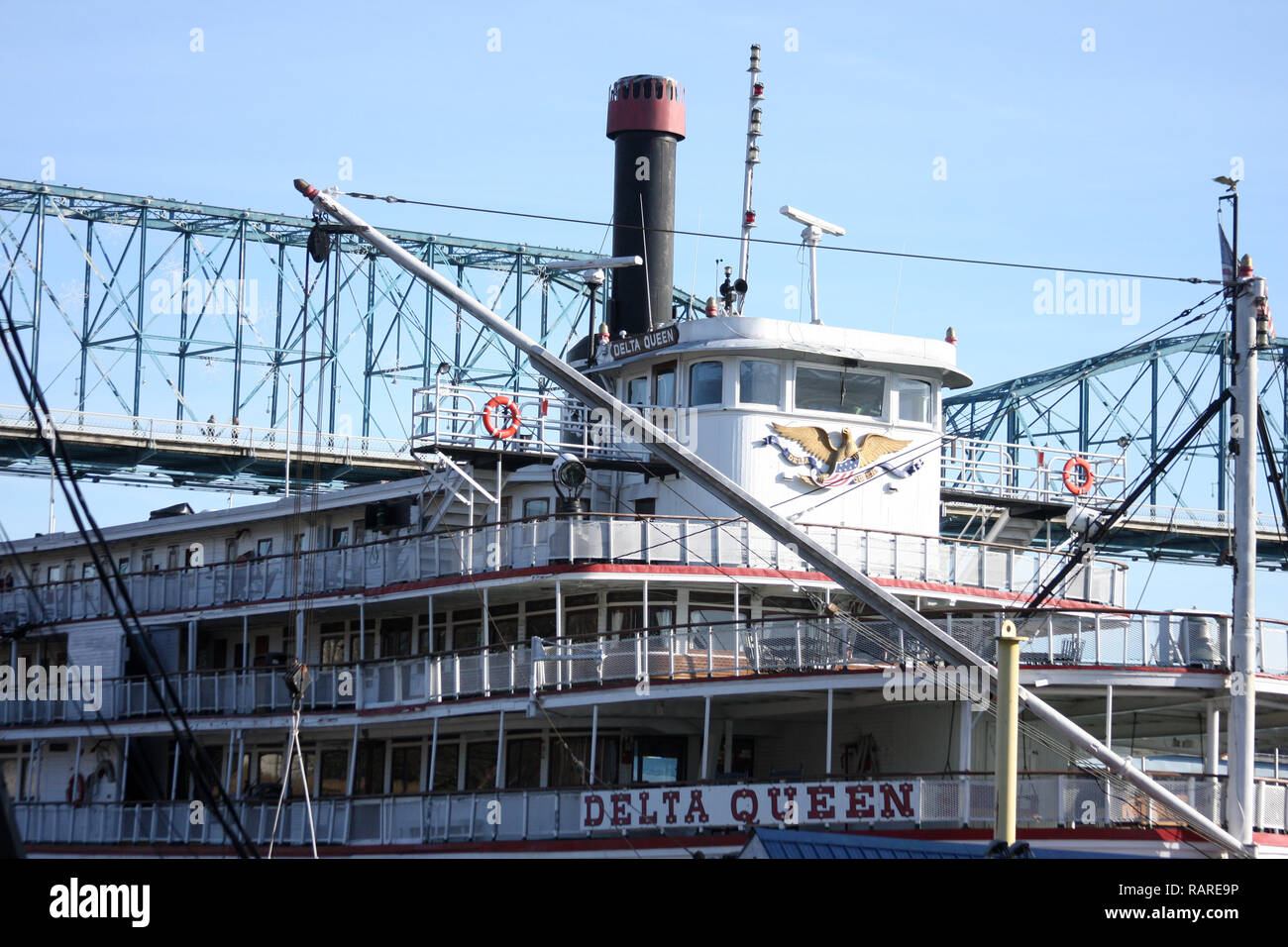 Delta Queen, historical steamboat in Chattanooga, TN, USA Stock Photo ...