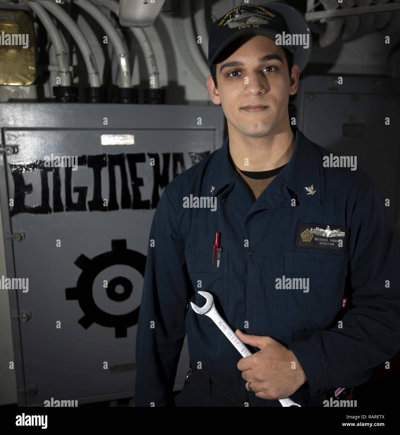 NORFOLK, Va. (Dec. 10, 2018) Engineman 3rd Class Michael Perez, from ...