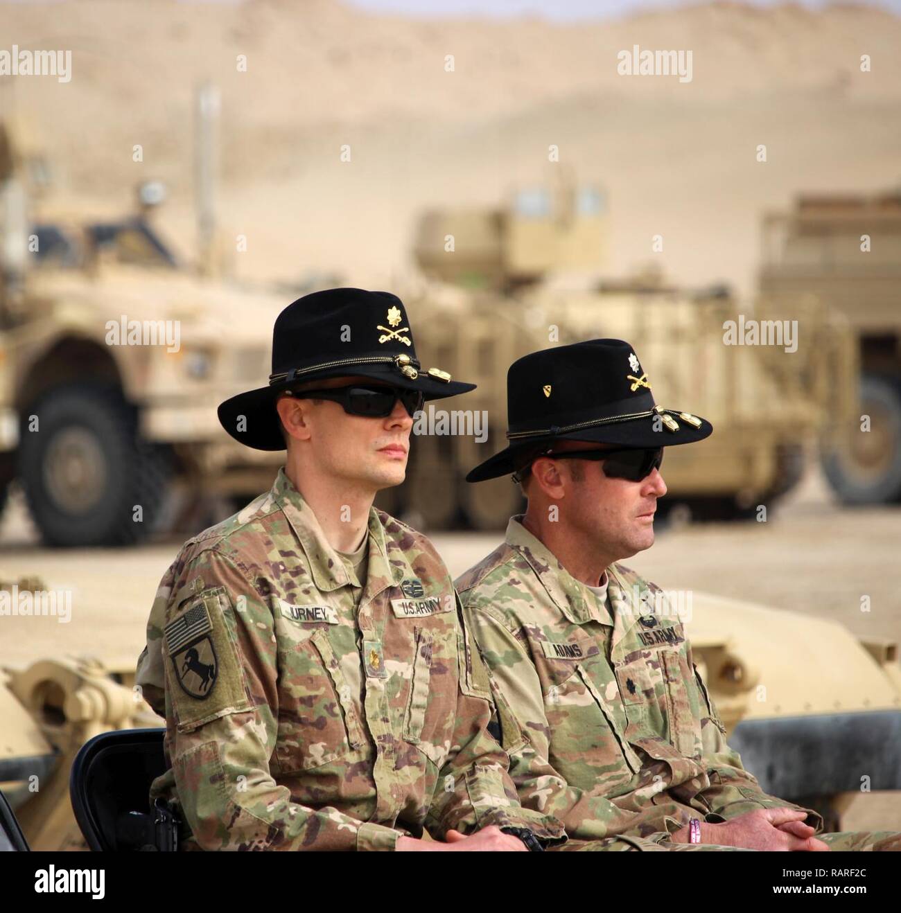 Maj. Christopher Jurney, incoming commander, and Lt. Col. Glenn Adams ...