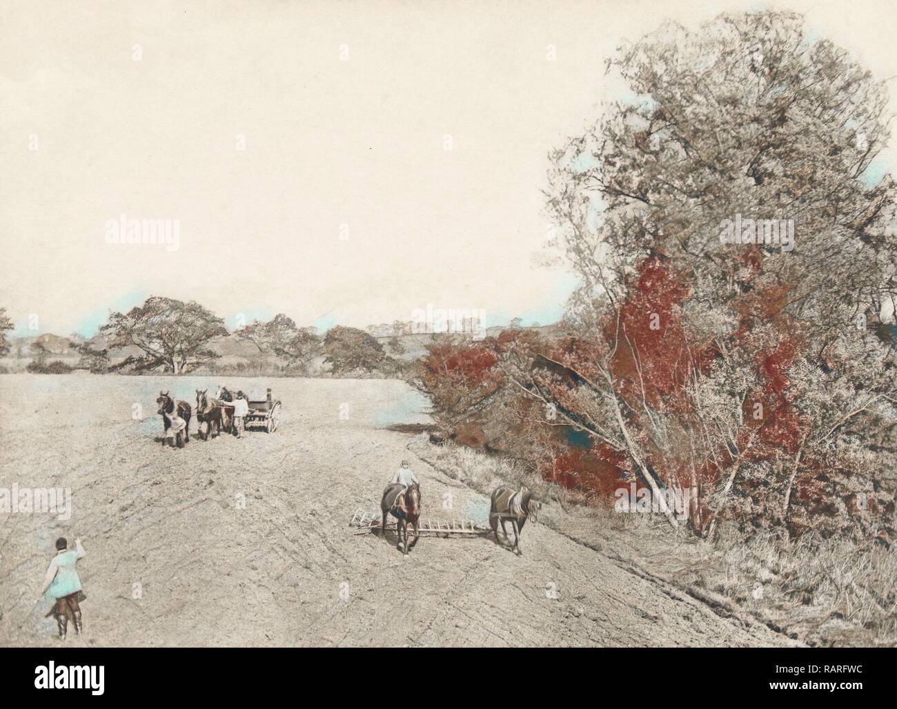 Processing the land with horses ('In The Barley Sele'), Peter Henry ...