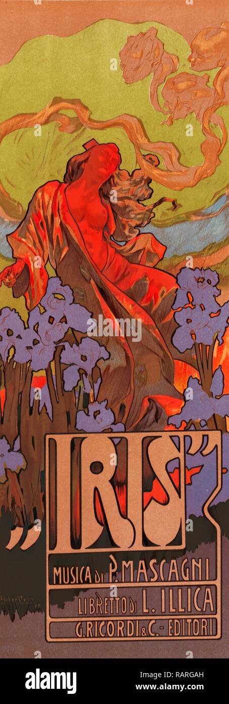 Italian poster for l'opéra-comique Iris. Hohenstein, Adolf 1854-1928 ...