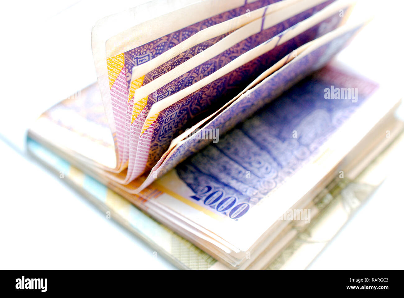 banknote, money ,denar curency of macedonia on white Stock Photo - Alamy