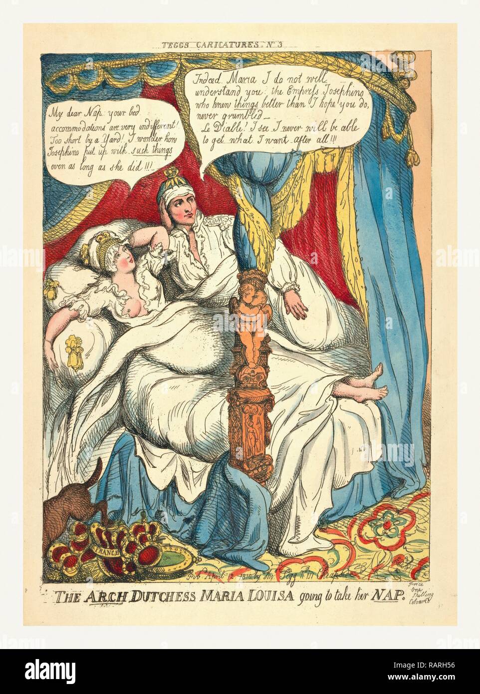 The arch dutchess Maria Louisa going to take her NAP, 1810, the young ...