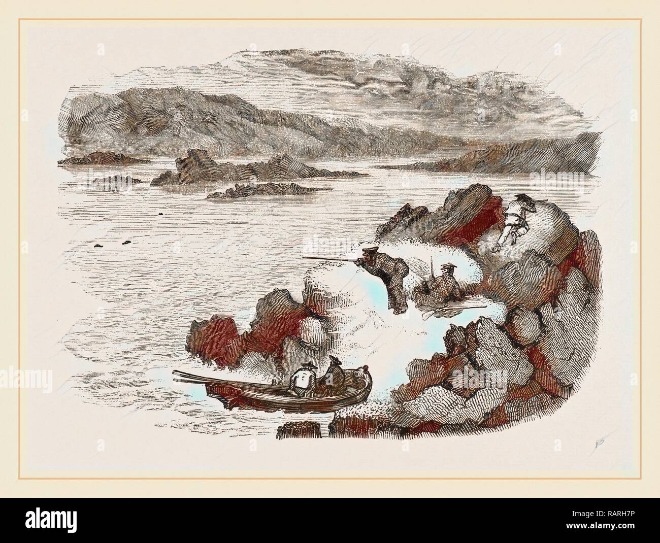 Seal-hunting in Scotland. Reimagined by Gibon. Classic art with a ...